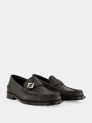 Fendi Ff Metal Selleria Loafers