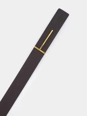 TOM FORD Slim Reversible T Leather Belt - Black