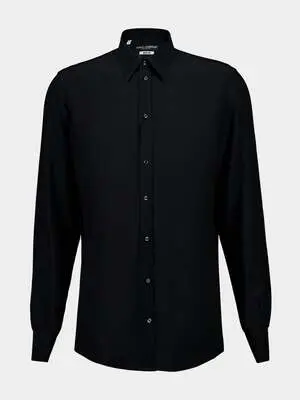 Dolce & Gabbana Silk Crêpe De Chine Martini Shirt - Black