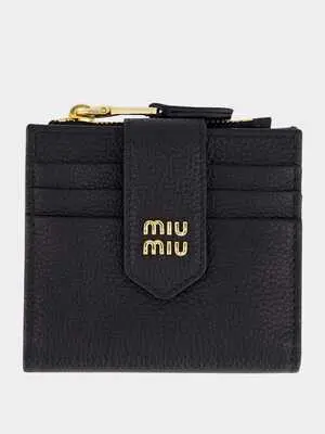 Miu Miu Small Leather Wallet - Black