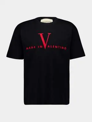 Valentino Garavani Cotton T-shirt With Print - Black