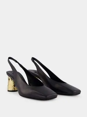 Givenchy Leather Slingbacks - Black