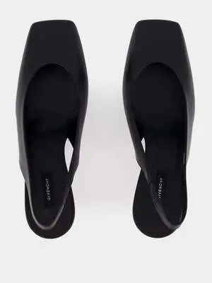 Givenchy Leather Slingbacks - Black