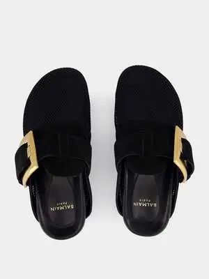 Balmain Anthem Flat Mule Sandals