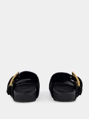 Balmain Anthem Flat Mule Sandals