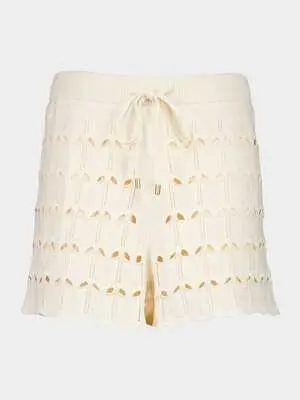 Zimmermann Rhiannon Pointelle Shorts - Cream