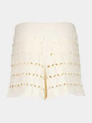 Zimmermann Rhiannon Pointelle Shorts - Cream