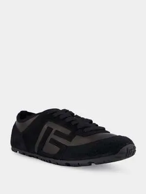 Balmain Racer 45 Leather Trainers - Black