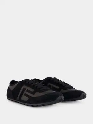 Balmain Racer 45 Leather Trainers - Black