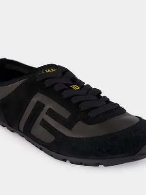 Balmain Racer 45 Leather Trainers - Black