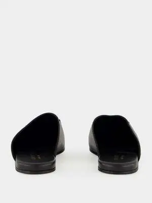 Gucci Leather Horsebit Mules - Black