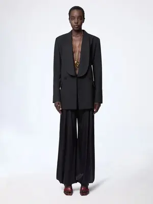 Nina Ricci Wool Gabardine Double-breasted Blazer - Black