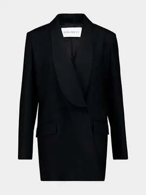 Nina Ricci Wool Gabardine Blazer - Black