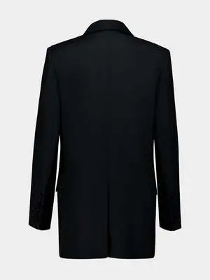 Nina Ricci Wool Gabardine Blazer - Black