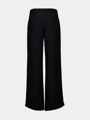 JAMES PERSE Wide-leg Viscose-wool Trousers - Black