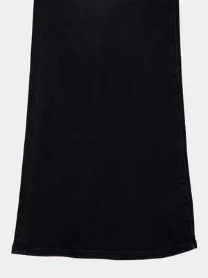 MOTHER Wide-leg Jeans In Spiked Hair Wash - Black