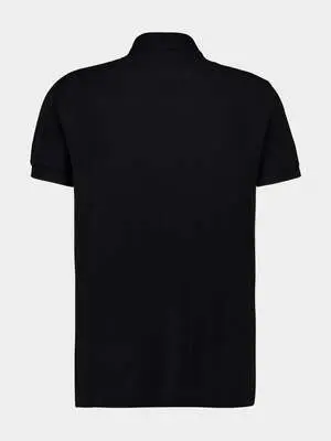 TOM FORD Regular Fit Short-sleeve Piqué Polo Shirt - Black