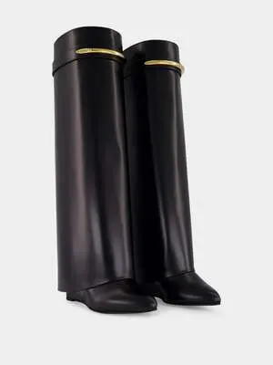 Givenchy Leather Shark Boots - Black