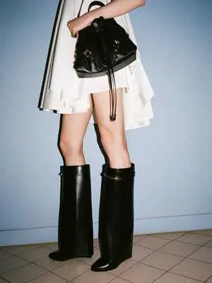 Givenchy Leather Shark Boots - Black
