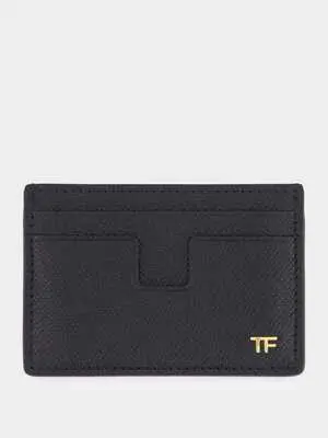 TOM FORD Small Grain Leather Cardholder - Black