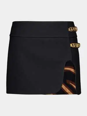 Emilio Pucci Wool Mini Skirt - Black