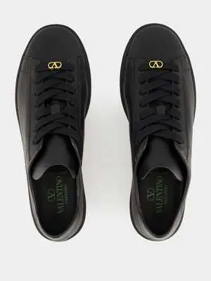 Valentino Garavani Royco Trainer In Nappa Calfskin - Black