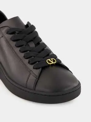 Valentino Garavani Royco Trainer In Nappa Calfskin - Black
