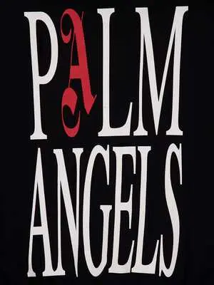Palm Angels Full-zip Hooded Sweatshirt With Flames Flag