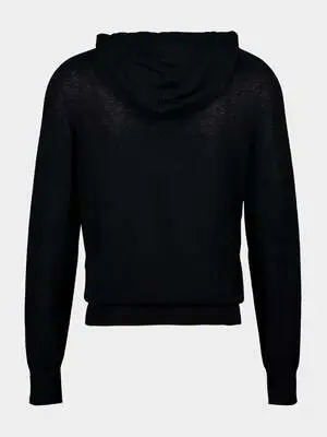 120% Lino Wool Hooded Knit Sweater