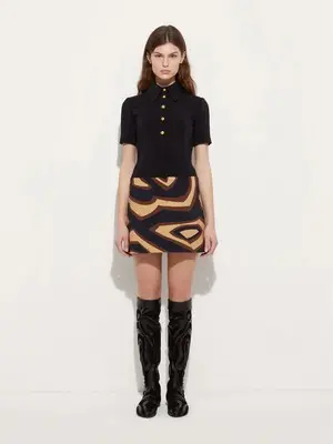 Emilio Pucci Labirinto Print Mini Dress - Black