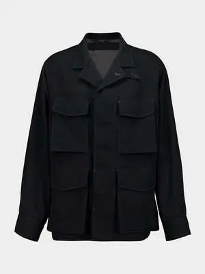 LEMAIRE Soft Wool Field Jacket - Black