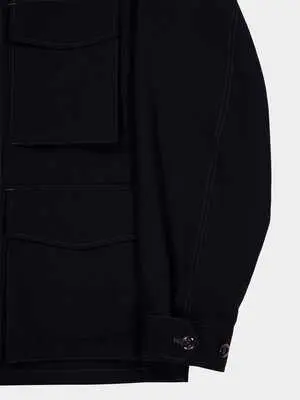 LEMAIRE Soft Wool Field Jacket - Black