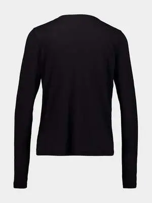 JAMES PERSE Long Sleeve Deep V-neck T-shirt