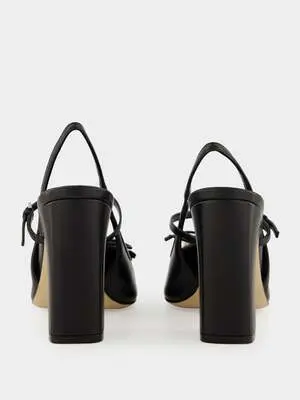 Gucci Horsebit Slingback Pumps - Black