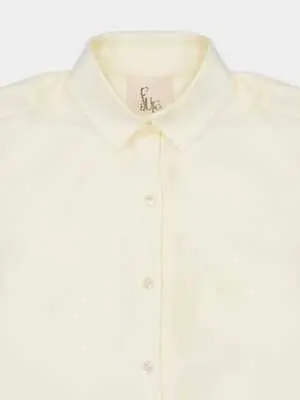 PAULA Silk Twill Shirt - Cream