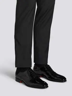 Santoni Patent Leather Oxford Shoes - Black