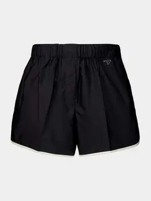 Prada Recycled Nylon High-waist Shorts - Black