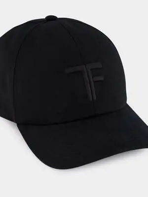 TOM FORD Canvas Cap With Embroidered Logo - Black