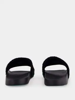 Casablanca Embroidered Terry Slides