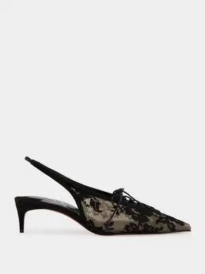 CHRISTIAN LOUBOUTIN Km Lace Slingback Pumps