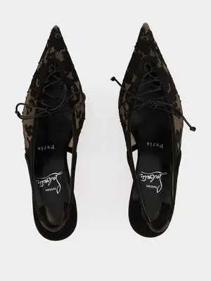 CHRISTIAN LOUBOUTIN Km Lace Slingback Pumps