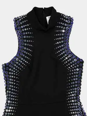 Casablanca Embellished Sleeveless Mini Dress