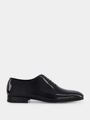 FERRAGAMO Patent Leather Oxford Shoes - Black