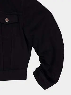 Gabriela Hearst Adira Cropped Denim Jacket - Black