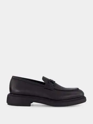 FERRAGAMO Gancini Bit Loafers - Black