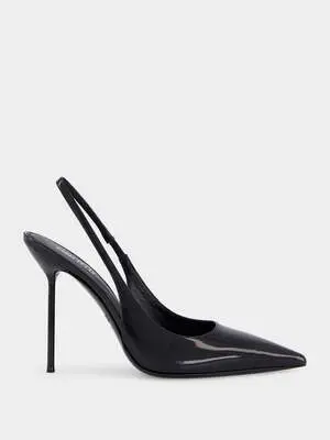 Paris Texas Lidia 110 Slingback Patent Leather Heels - Black