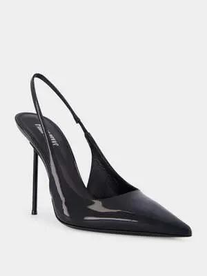 Paris Texas Lidia 110 Slingback Patent Leather Heels - Black