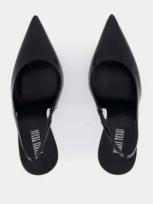 Paris Texas Lidia 110 Slingback Patent Leather Heels - Black