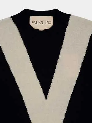 Valentino Garavani Wool Jumper With Inlaid V