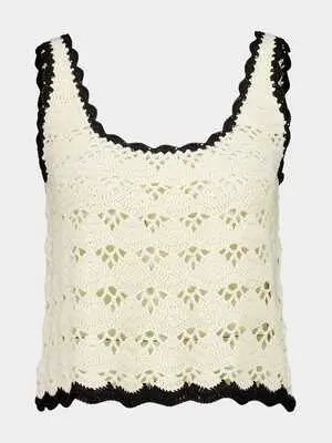 Zimmermann Rhiannon Crochet Tank - Cream